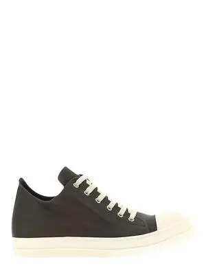 Rick Owens Low Sneaker 'washed Milk - Black