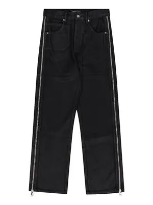 PURPLE BRAND Side Zip Coated Clean - Black