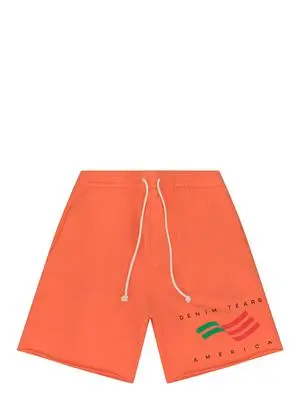 DENIM TEARS Ellis Tears Fleece Short 'orange'
