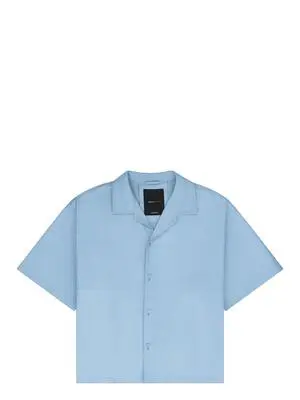 PURPLE BRAND Leather Short-sleeve Shirt - Blue