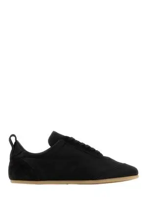 JIL SANDER Satin And Suede Sneakers - Black