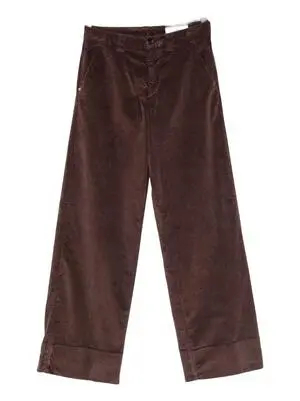 WHITE SAND Cotton Trousers - Black
