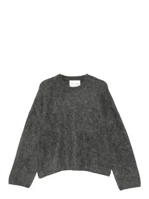 Soft Goat Wool Crewneck Jumper - Grey