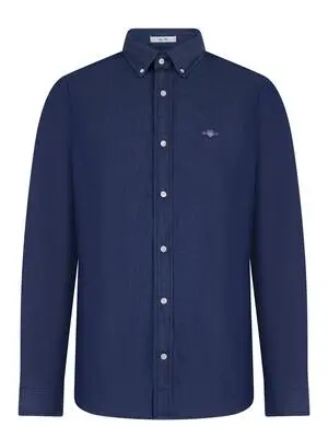 Gant Slim Fit Cotton Shirt - Blue