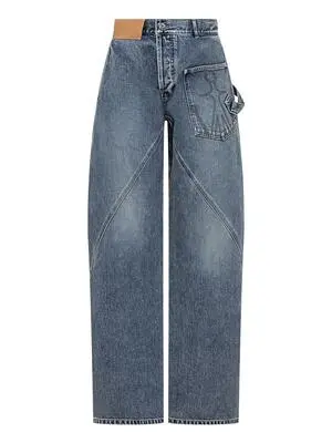 JW Anderson Twisted Work Jeans - Mid Blue