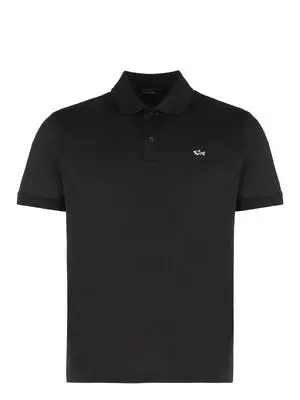 Paul & Shark Cotton Piqué Polo Shirt Classic Fit - Black
