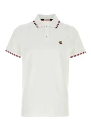 Moncler Cotton Piqué Polo Shirt - White