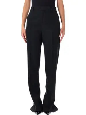 Bottega Veneta High-waist Tailored Wool Trousers - Nero