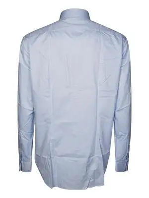 XACUS Twill Neck Shirt - Azzurro
