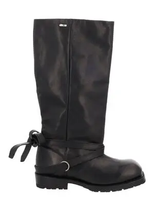 Our Legacy High Engine Cattlehide Leather Boots - Black