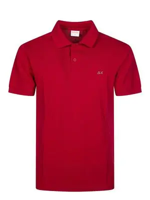 SUN 68 Polo With Bandana Neck Design - Rosso