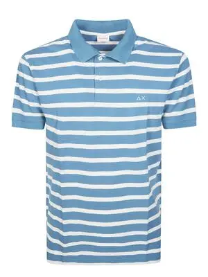 SUN 68 Sun 68 Classic Striped Polo For Men Blu