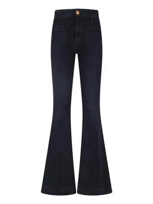 Seafarer High-rise Flare Jeans - Black