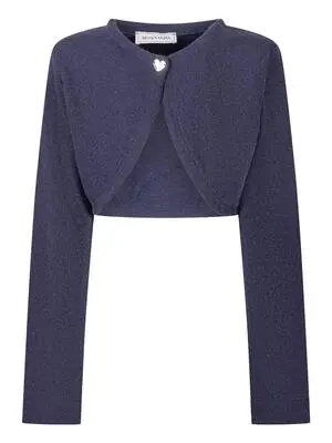 Monnalisa Heart Button Bolero - Blu