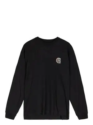 Carhartt Work In Progress Long Sleeve Mind & Soul Graphic T-shirt - Black