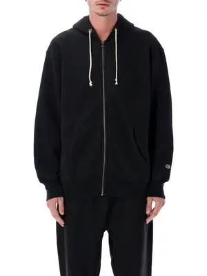 Champion Oversized Comfortable Full-zip Hoodie - Black