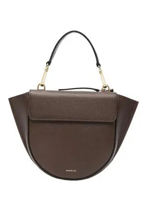 WANDLER WANDLER Mini Leather Top-Handle Shoulder Bag Marrone