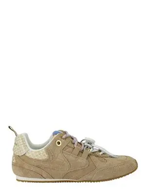 Kurt Geiger Suede Slim Runner Sneakers - Beige