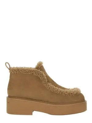 GIANVITO ROSSI Shearling Boots - Tan
