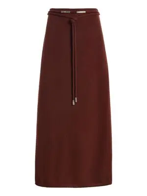 Max Mara Cashmere Long Skirt - Red