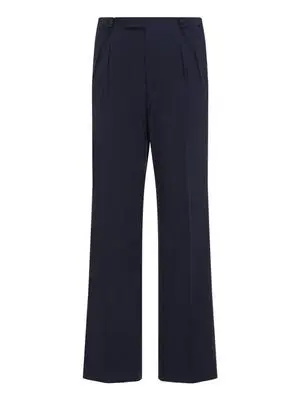 Prada Popeline Tailored Trousers - Blue