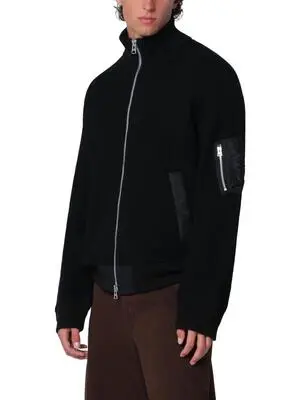 Sacai Fisherman Wool Knit Cardigan - Black