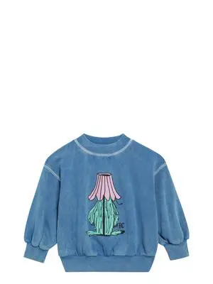 BOBO CHOSES Hidden Monster Sweatshirt In Cotton - Blue