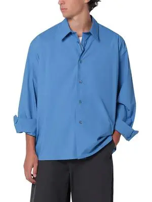 STUDIO NICHOLSON Hal Uniform Blue Cotton Shirt