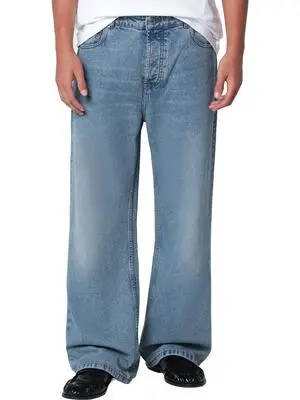 AMI Paris Wide-leg Denim Jeans - Blue