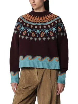 ALANUI Sweet Winter Burgundy Virgin Wool Sweater