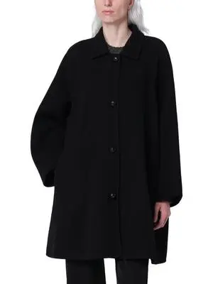 THE ROW Ina Virgin Wool Blend Coat - Black