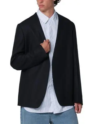 MAISON MARGIELA Minimal Navy Virgin Wool Jacket - Blue