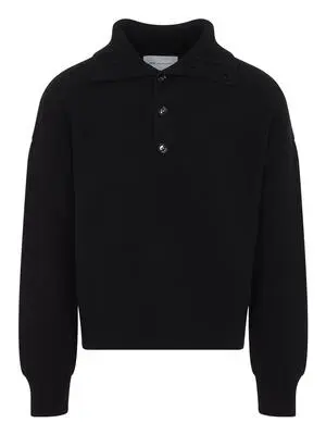 AMI Paris High Collar Sweater - Black