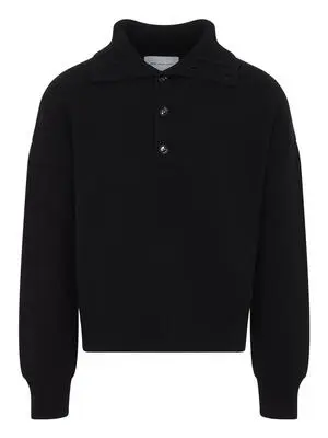 AMI Paris High Collar Sweater - Black