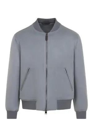 Brioni BRIONI Knit Bomber Silver