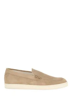 Brunello Cucinelli Suede Loafers - Cream