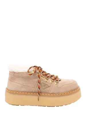 Prada Suede Lace-up Shoes - Multicolor