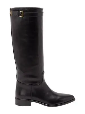 Prada Leather Knee High Boots - Multicolor