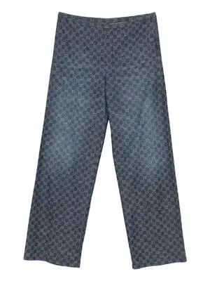 Gucci Monogram Print Jeans - Multicolor