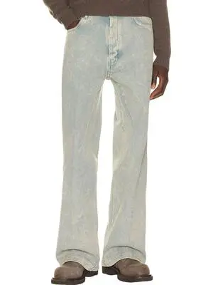 Rick Owens Geth Jeans In Blue - Indigo