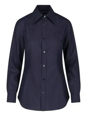 Gucci Gucci Silk Poplin Shirt Blue