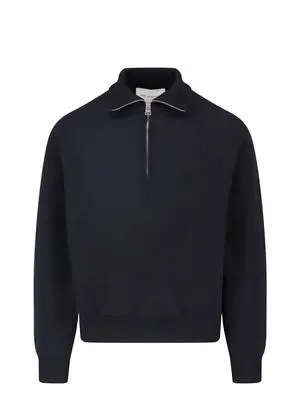 AMI Paris Cotton Zip Hoodie - Black