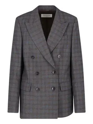 Dries Van Noten Double-breasted Checkered Blazer - Multi