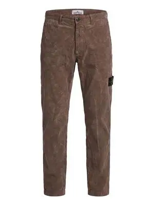 Stone Island Corduroy Garment Dyed `terra` Pants - Multicolor