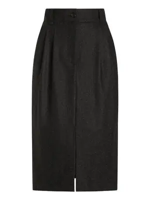 DOLCE & GABBANA Wool Flannel Skirt