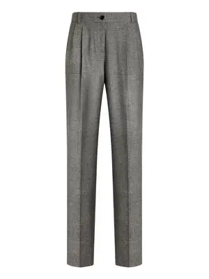 Dolce & Gabbana Glen Plaid Flannel Trousers - Multicolor