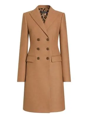 Dolce & Gabbana Double-breasted Wool Coat - Beige