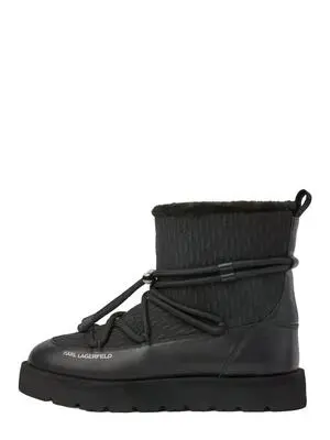 Karl Lagerfeld Thermo Mid-lace Boots - Black