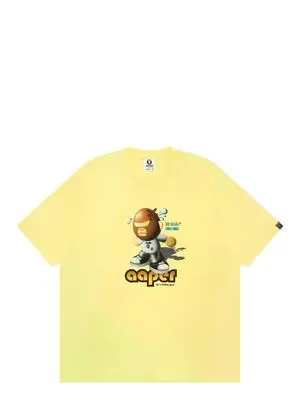 AAPE BY *A BATHING APE Moonface Graphic-print T-shirt - Yellow