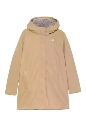 K-WAY Sophie Logo-patch Hooded Coat
